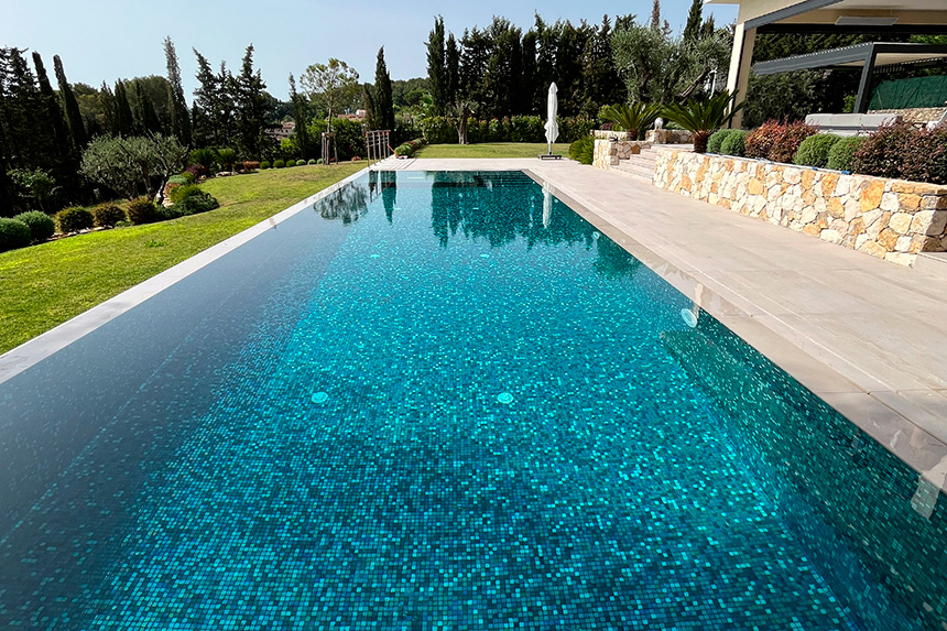 Green Mosaic Tile Pool Inspired By Nature